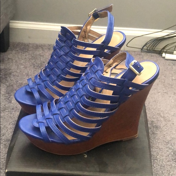Shoes | Blue Wedges | Poshmark